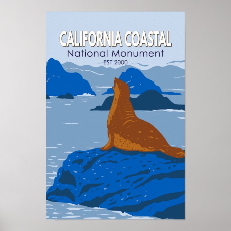 California Coastal National Monument Harbor Seal Poster | Zazzle