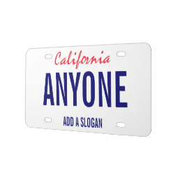California Custom License Plate | Zazzle