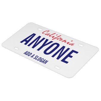 California Custom License Plate | Zazzle