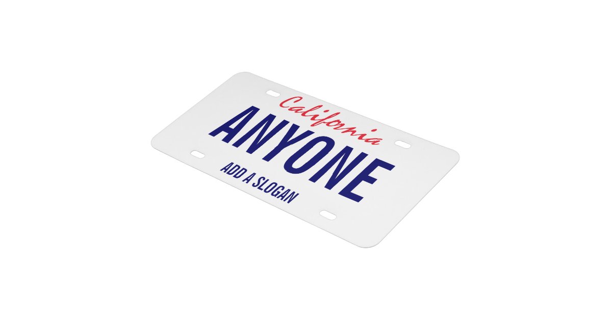 California Custom License Plate | Zazzle