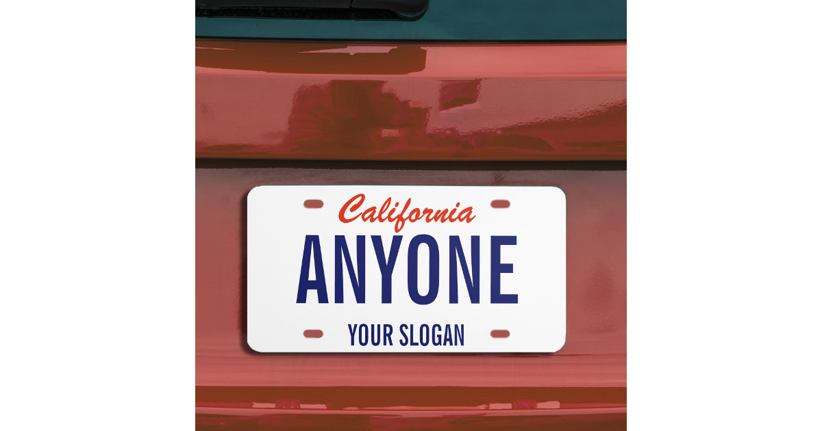 California Custom License Plate | Zazzle