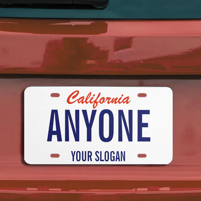California Custom License Plate | Zazzle