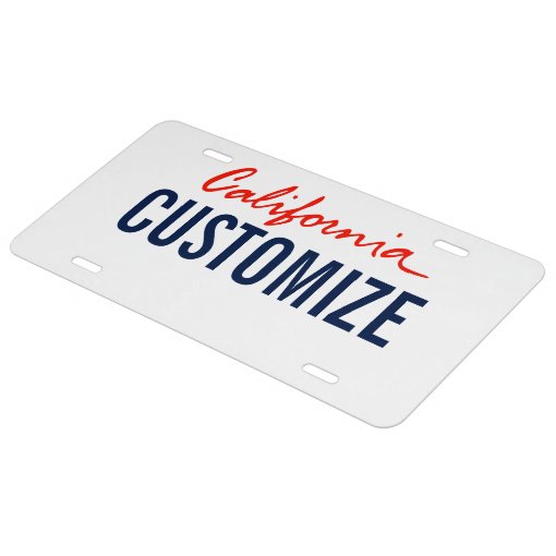 California Custom License Plate | Zazzle