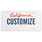 California Custom License Plate | Zazzle