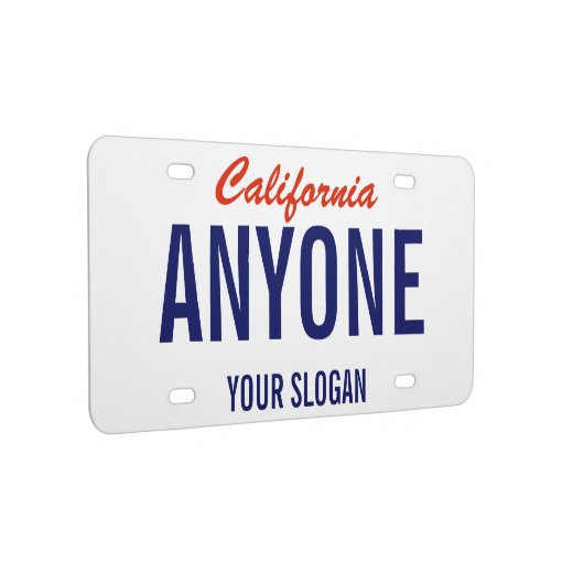 California Custom License Plate | Zazzle