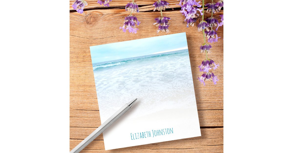 California dreaming ocean beach waves photo custom notepad | Zazzle