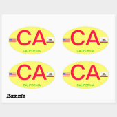 California* European-Style Oval Bumper Sticker | Zazzle