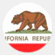 California Flag Classic Round Sticker | Zazzle