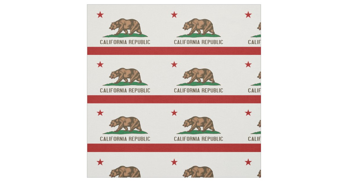 CALIFORNIA FLAG Flag Fabric | Zazzle