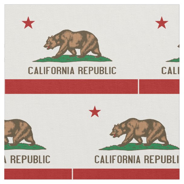 CALIFORNIA FLAG Flag Fabric | Zazzle