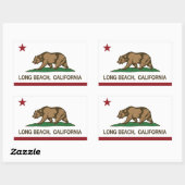 california flag long beach rectangular sticker | Zazzle