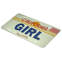 California Girl License Plate | Zazzle