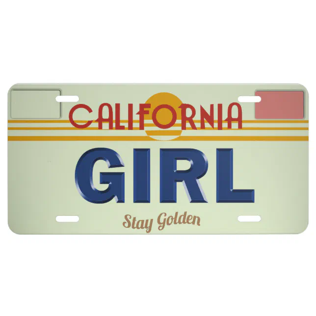 California Girl License Plate | Zazzle
