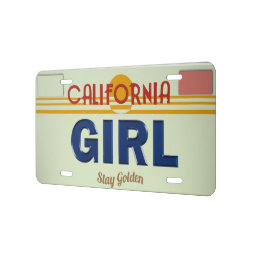 California Girl License Plate | Zazzle