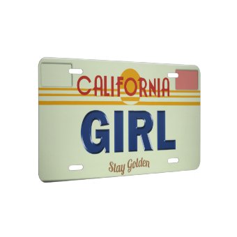 California Girl License Plate | Zazzle