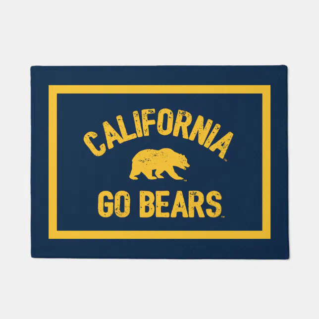 California Go Bears Gold Doormat | Zazzle