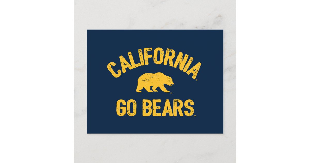 California Go Bears Gold Postcard | Zazzle