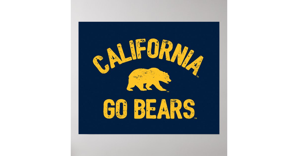 California Go Bears Gold Poster | Zazzle