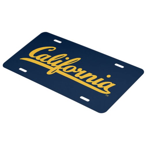 California Gold Script License Plate | Zazzle