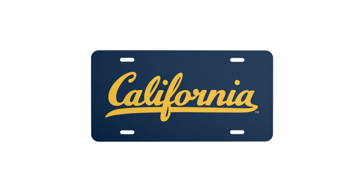 California Gold Script License Plate | Zazzle