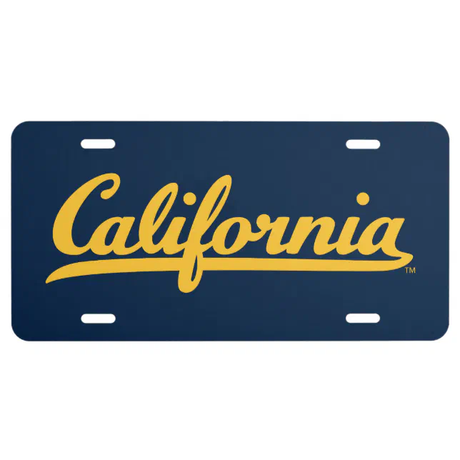 California Gold Script License Plate | Zazzle