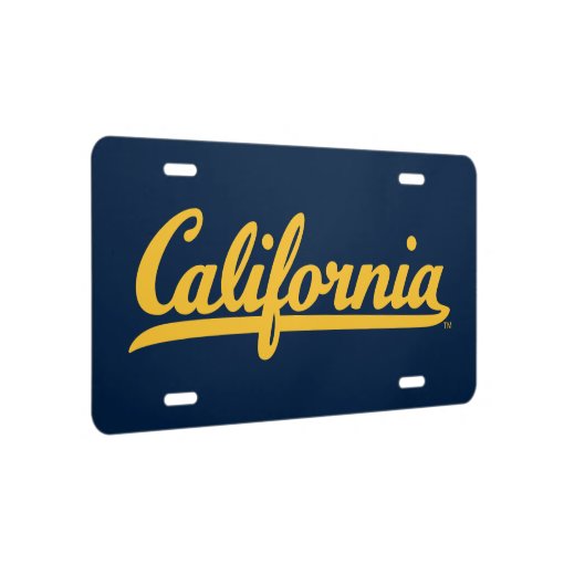 California Gold Script License Plate | Zazzle