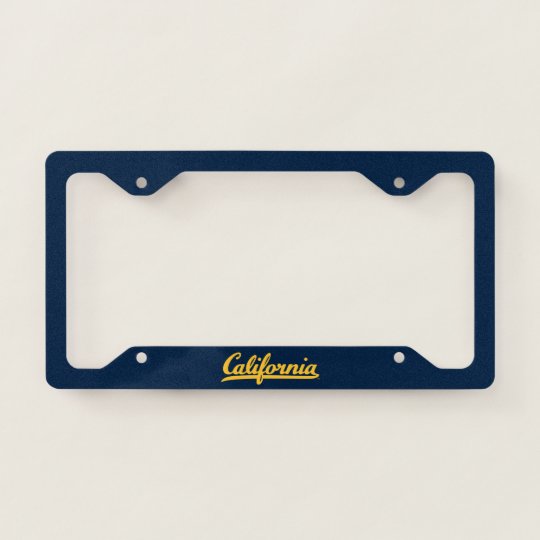 California Gold Script License Plate Frame | Zazzle.com