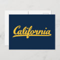 California Gold Script Postcard | Zazzle