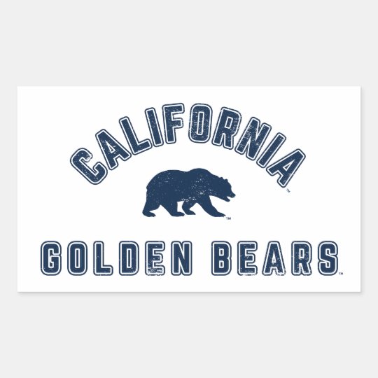 California Golden Bears Blue Rectangular Sticker | Zazzle.com