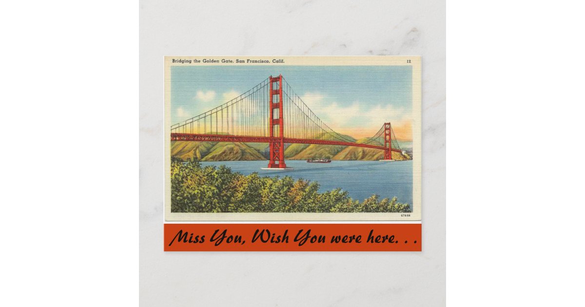 California, Golden Gate Bridge Postcard | Zazzle