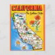 California Golden State Map Postcard | Zazzle