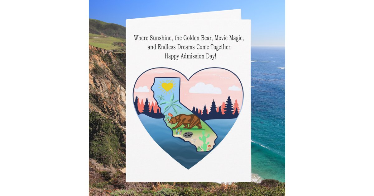 California Happy Admission Day Card | Zazzle