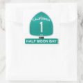 California Highway 1 Half Moon Bay Stickers | Zazzle