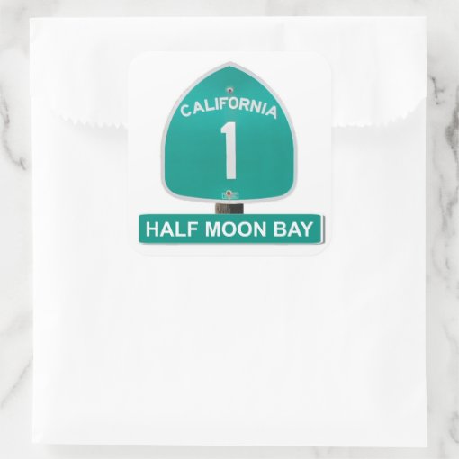 California Highway 1 Half Moon Bay Stickers | Zazzle