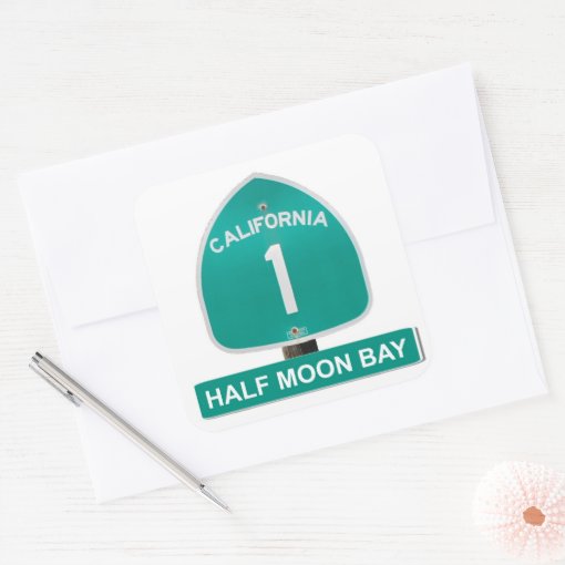 California Highway 1 Half Moon Bay Stickers | Zazzle