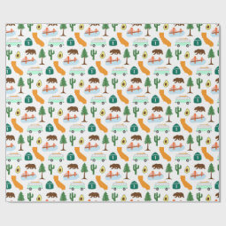 California Icons Wrapping Paper | Zazzle