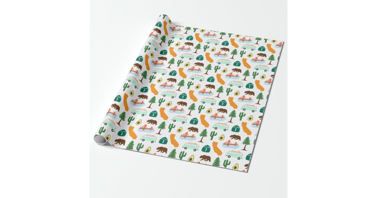 California Icons Wrapping Paper | Zazzle