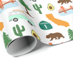 California Icons Wrapping Paper | Zazzle