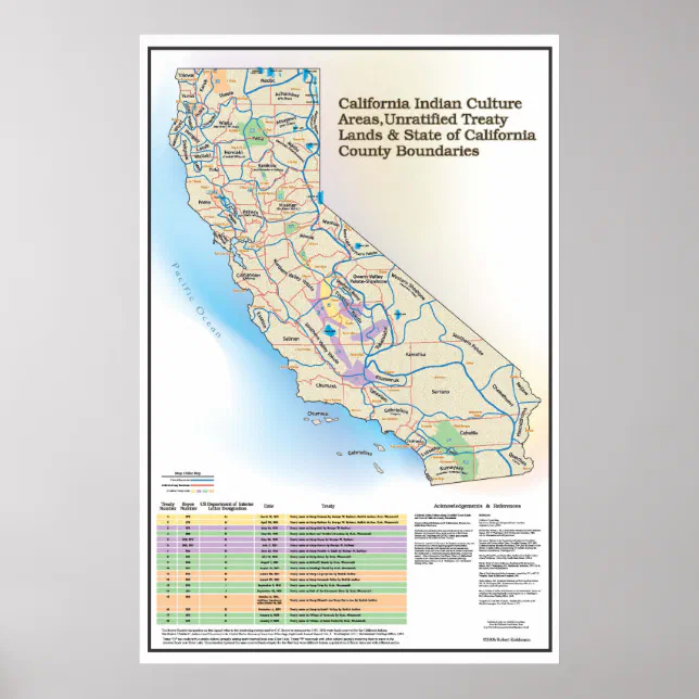 California Indian Culture Areas - Map Poster | Zazzle