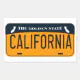 California Licence Plate, The Golden State Rectangular Sticker | Zazzle