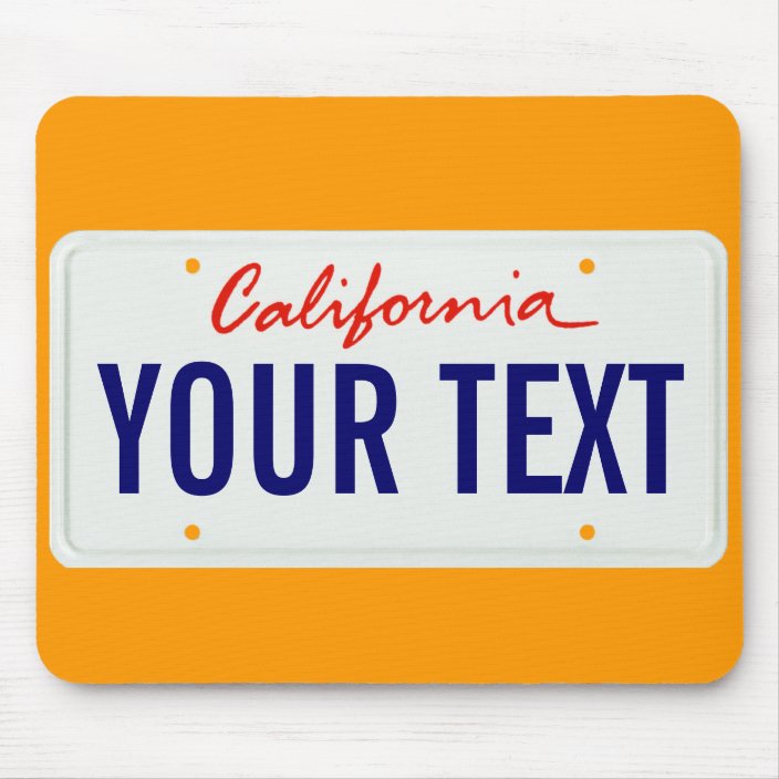 California license plate mouse pad | Zazzle.com