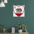 California Love - California Flag Heart Poster | Zazzle