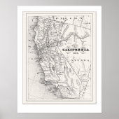 California Map from 1876 Poster | Zazzle