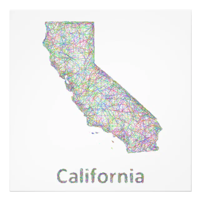 California map photo print | Zazzle