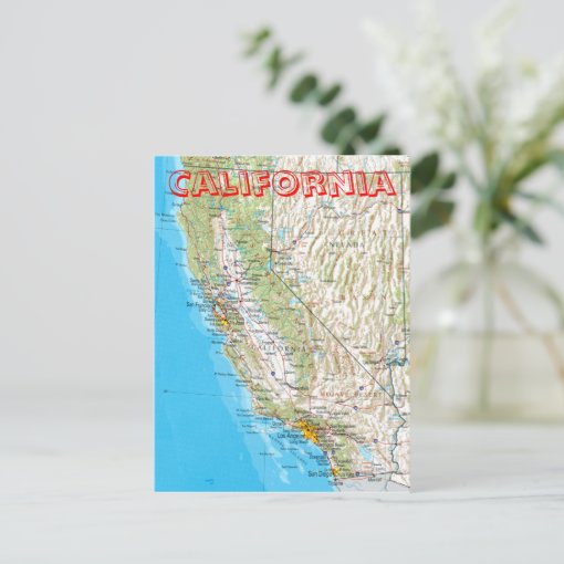 California Map Postcard | Zazzle