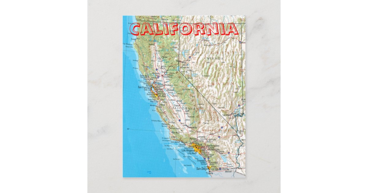 California Map Postcard | Zazzle