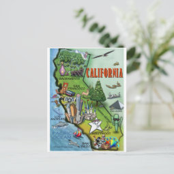 California Map Postcard | Zazzle