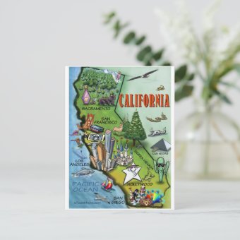 California Map Postcard | Zazzle