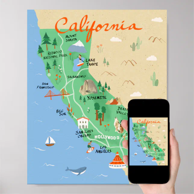 California Map Poster | Zazzle
