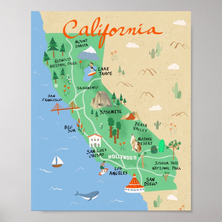 California Map Poster | Zazzle